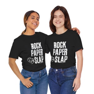 Rock Paper Slap T-shirt - Funny Graphic Tee, Novelty Shirt, Game Night ...