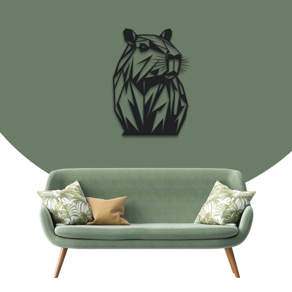 Geometric Capybara, Laser Cut SVG|DXF File | Metal Art Wall Art ...