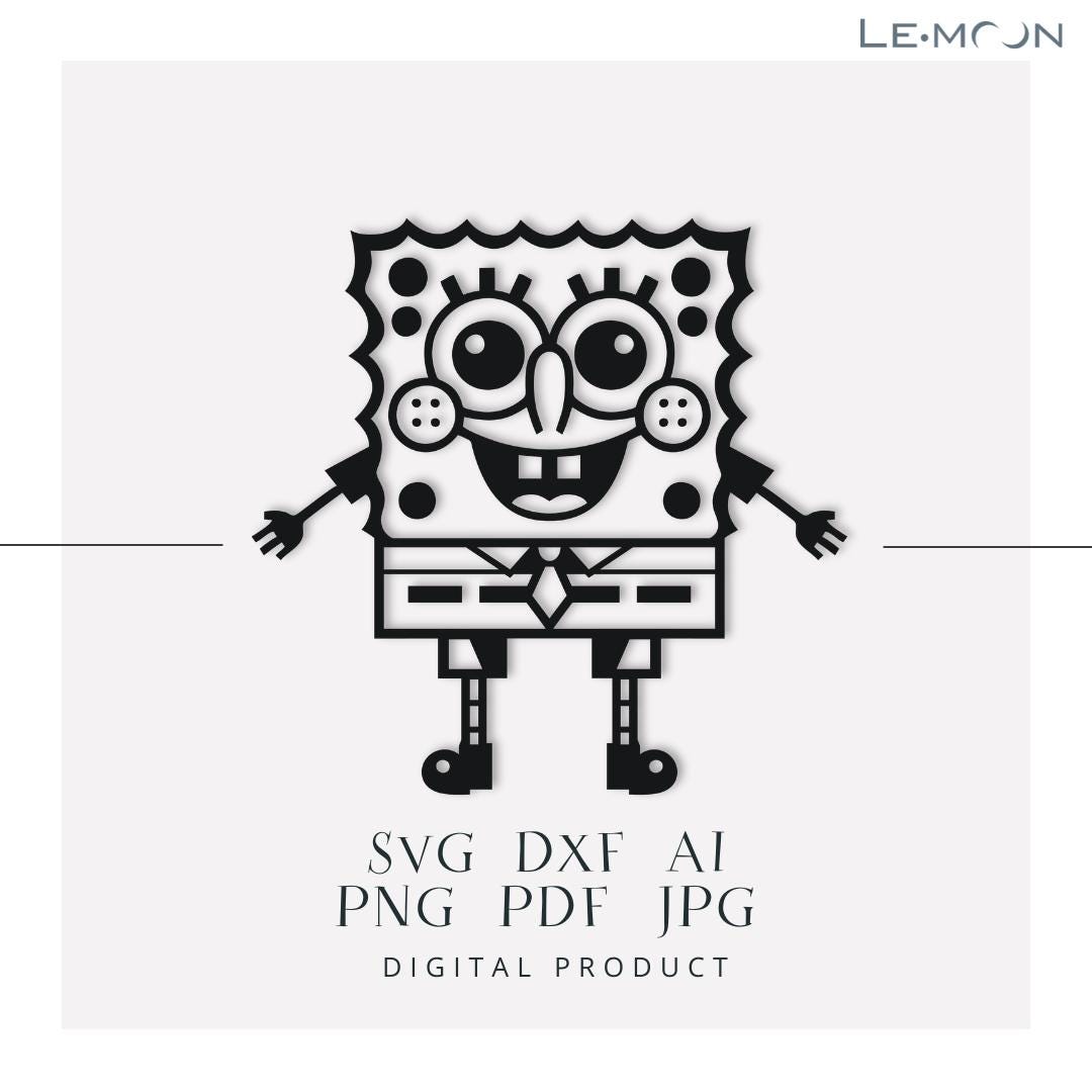 Spongebob Squarepants, Laser Cut SVGDXF File Metal Art Wall Art ...