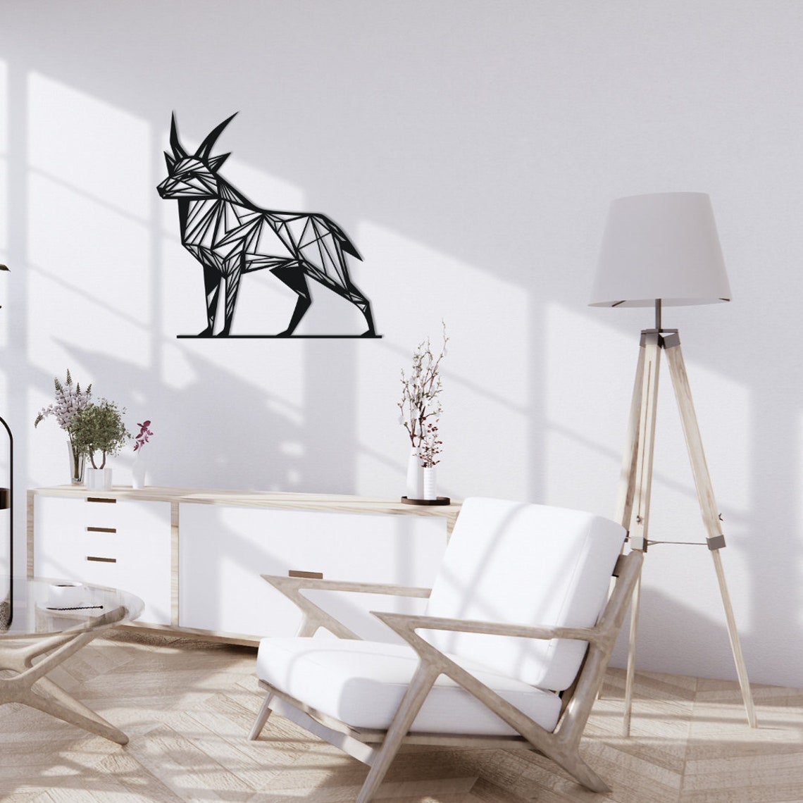 Geometric Antelope Laser Cut SVG/DXF/AI File | Metal Art Wall Art ...