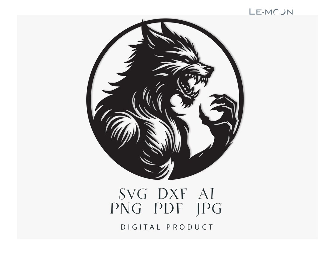 Werewolf, Laser Cut SVG | DXF | Ai File | Metal Art, Wall Art ...
