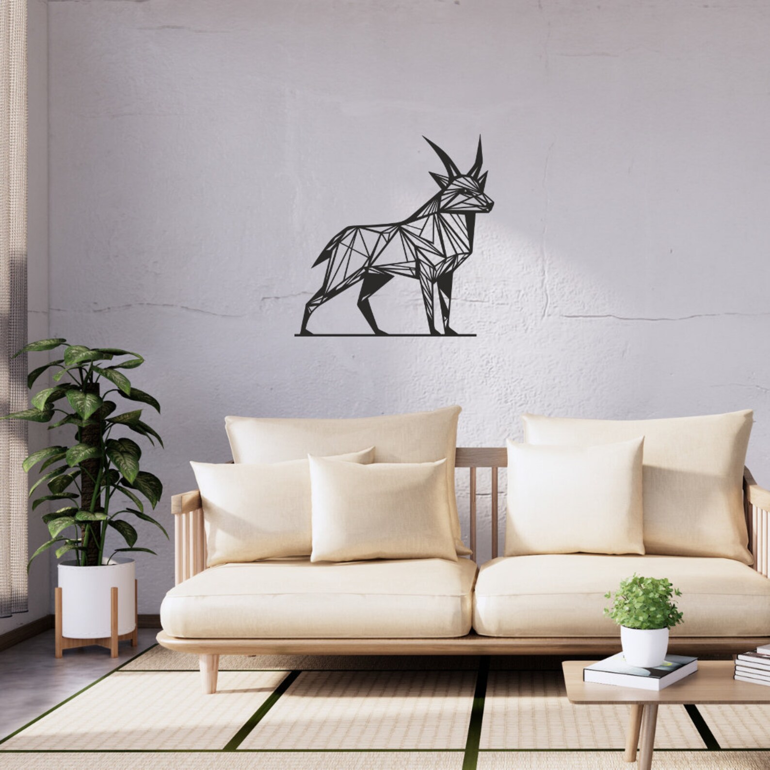Geometric Antelope Laser Cut SVG/DXF/AI File | Metal Art Wall Art ...