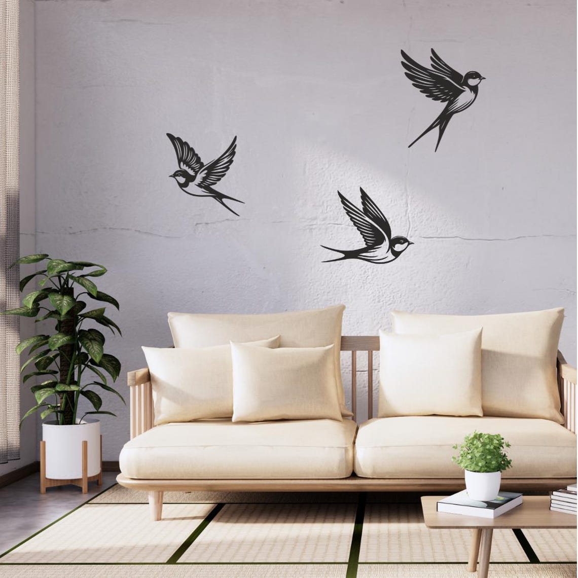 Swallows | Bird | Laser Cut Svg|dxf|ai|png File | Metal Art, Engraving ...