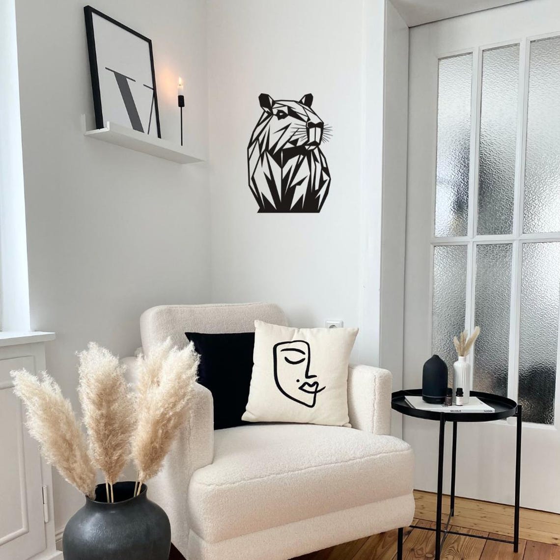 Geometric Capybara, Laser Cut SVG|DXF File | Metal Art Wall Art ...