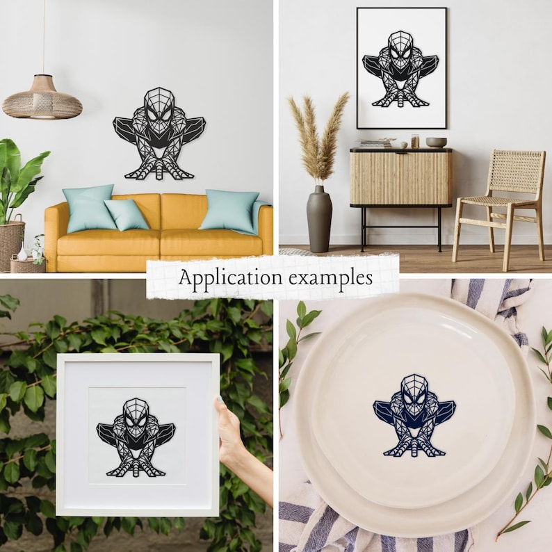 Geometric Spider-man, Laser Cut SVG|DXF File | Metal Art Wall Art ...