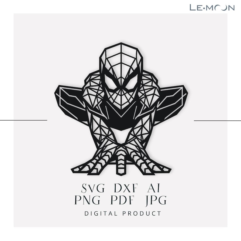 Geometric Spider-man, Laser Cut SVG|DXF File | Metal Art Wall Art ...
