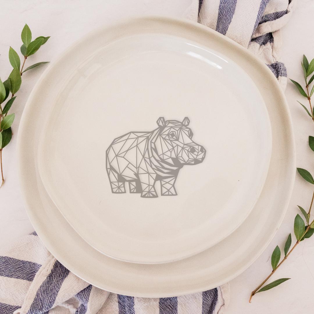 Geometric Hippo | Laser Cut Svg|dxf|ai|png File | Metal Art, Engraving ...