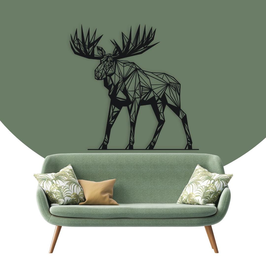Geometric Moose | Laser Cut Svg|dxf|ai|png File | Metal Art, Engraving ...
