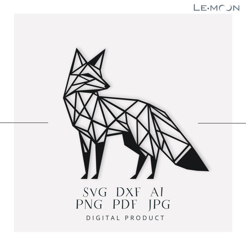 Geometric Fox - Etsy