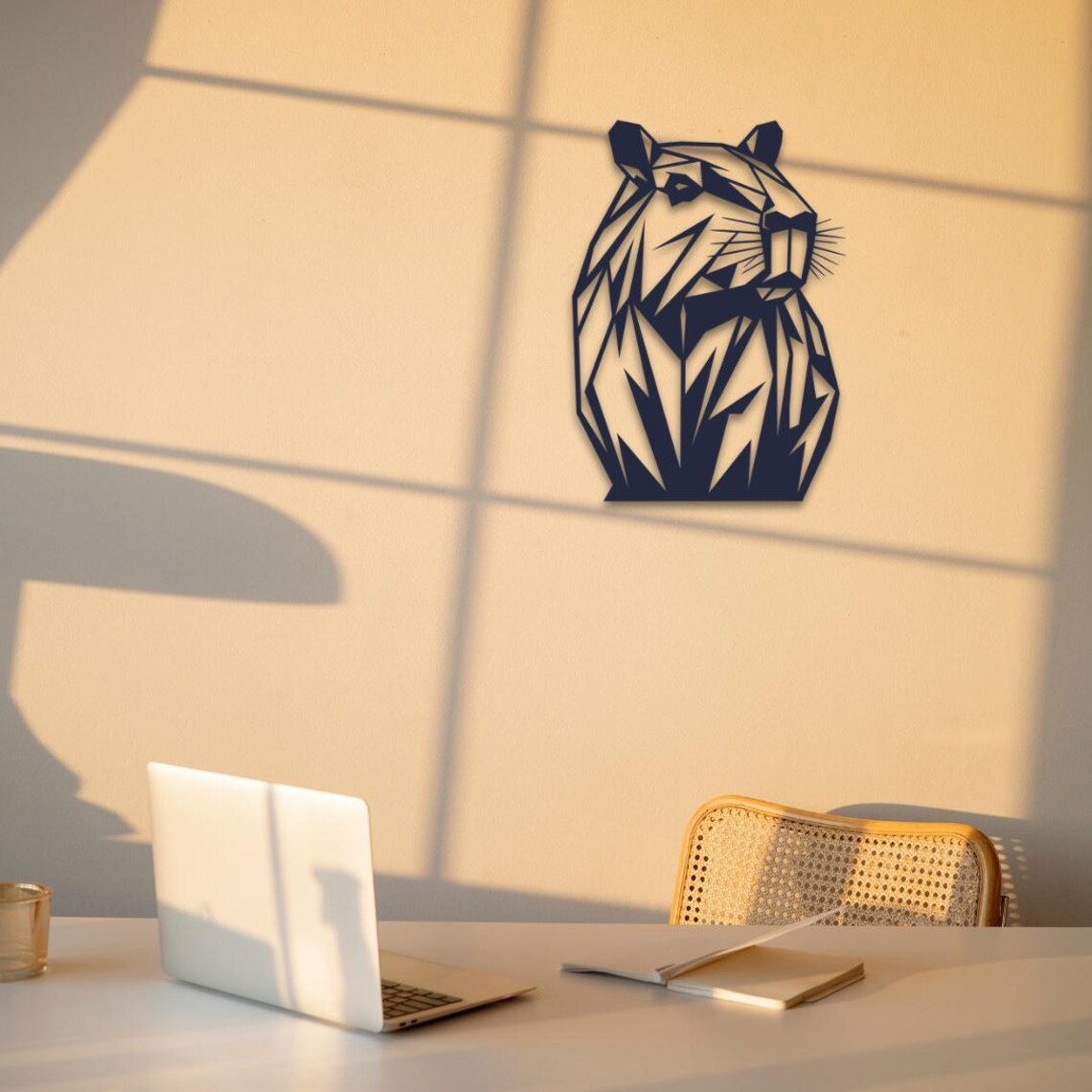Geometric Capybara, Laser Cut SVG|DXF File | Metal Art Wall Art ...