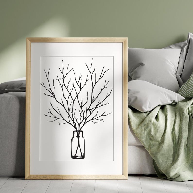 Tree Branch, Laser Cut SVG DXF Ai File Metal Art, Wall Art, Engraving ...