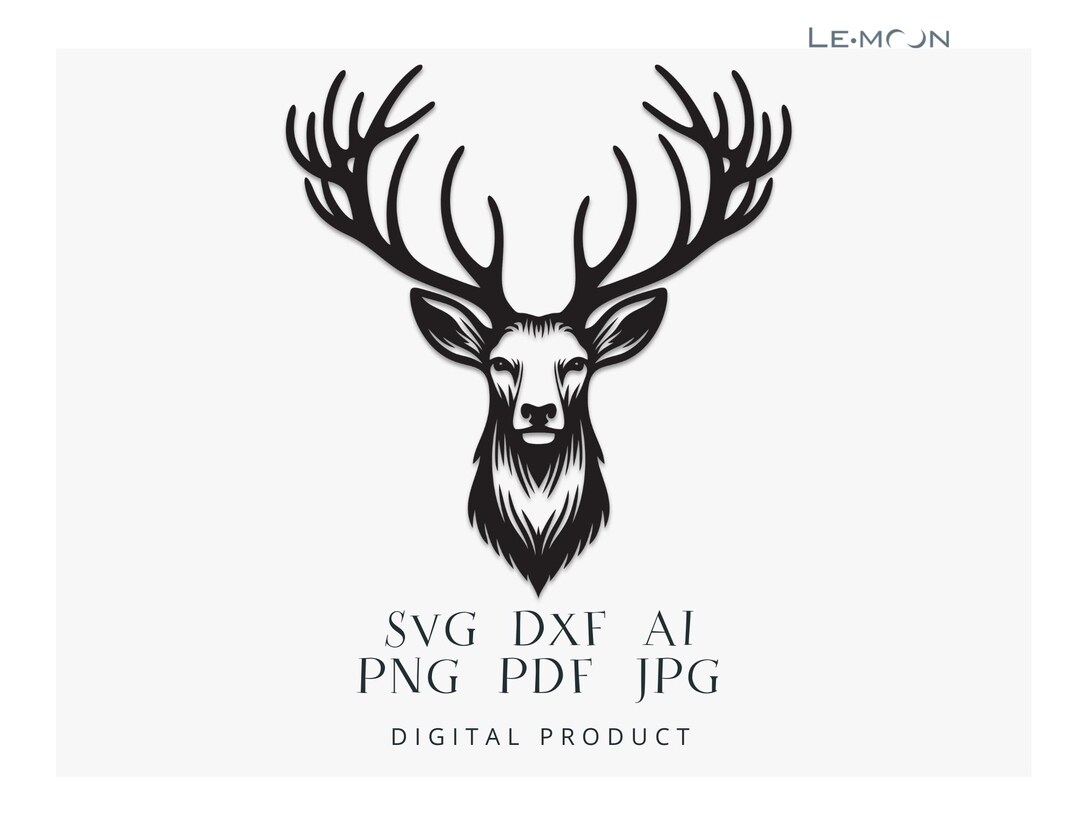 Deer Head, Laser Cut SVG|DXF|AI File | Metal Art Wall Art, Engraving ...