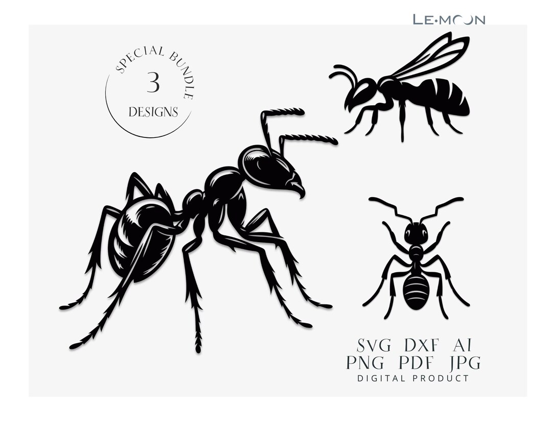 Ant | Insects | Laser Cut Svg|dxf|ai|png File | Metal Art, Engraving ...