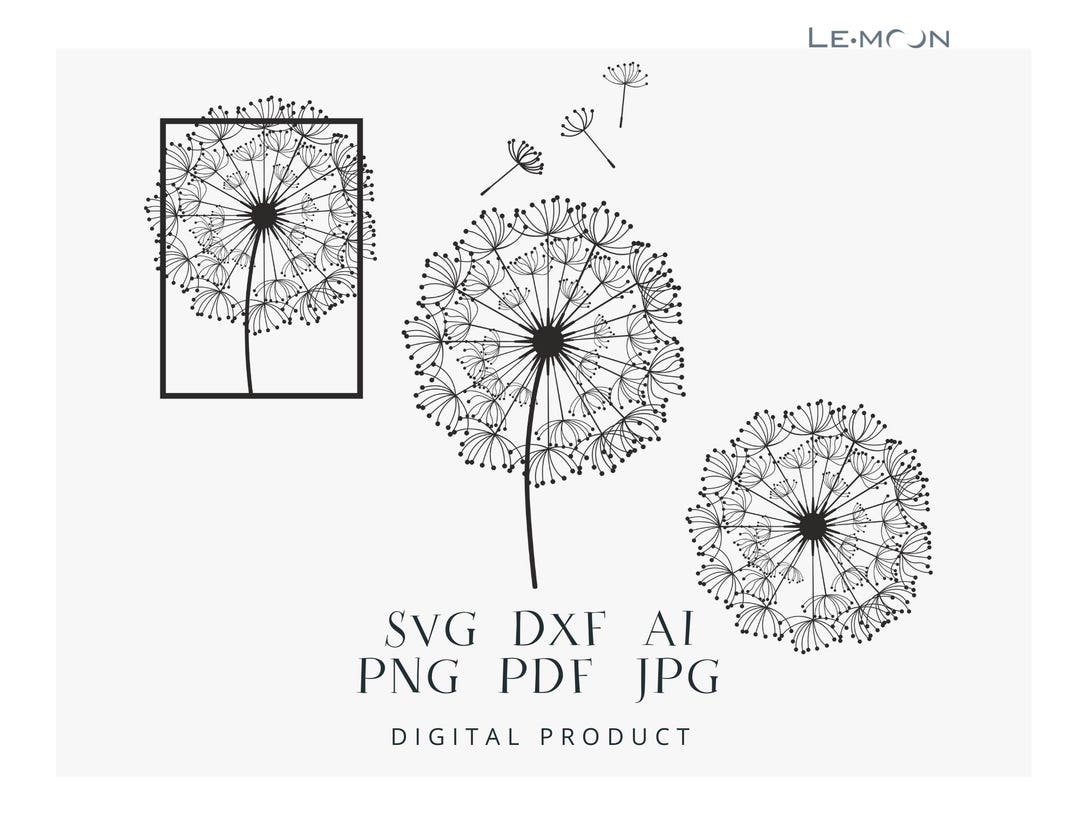 Dandelion | Laser Cut Svg|dxf|ai File | Metal Art Wall Art, Engraving ...