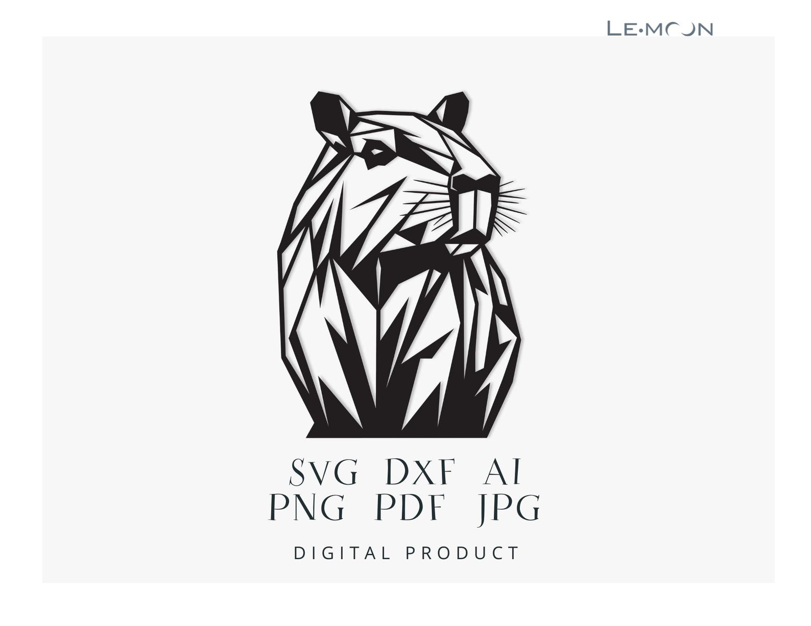 Geometric Capybara, Laser Cut SVG|DXF File | Metal Art Wall Art ...