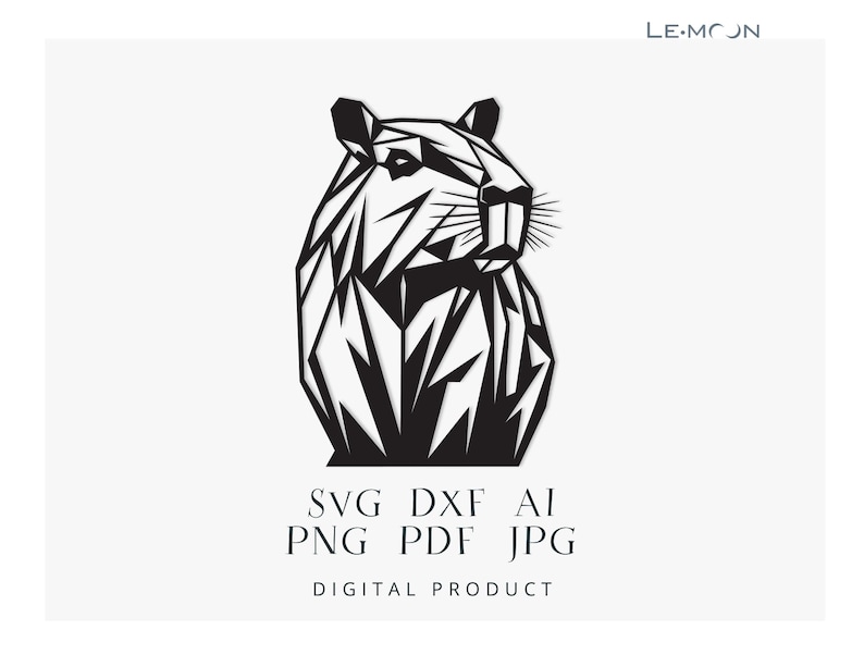 Geometric Capybara, Laser Cut SVG|DXF File | Metal Art Wall Art ...
