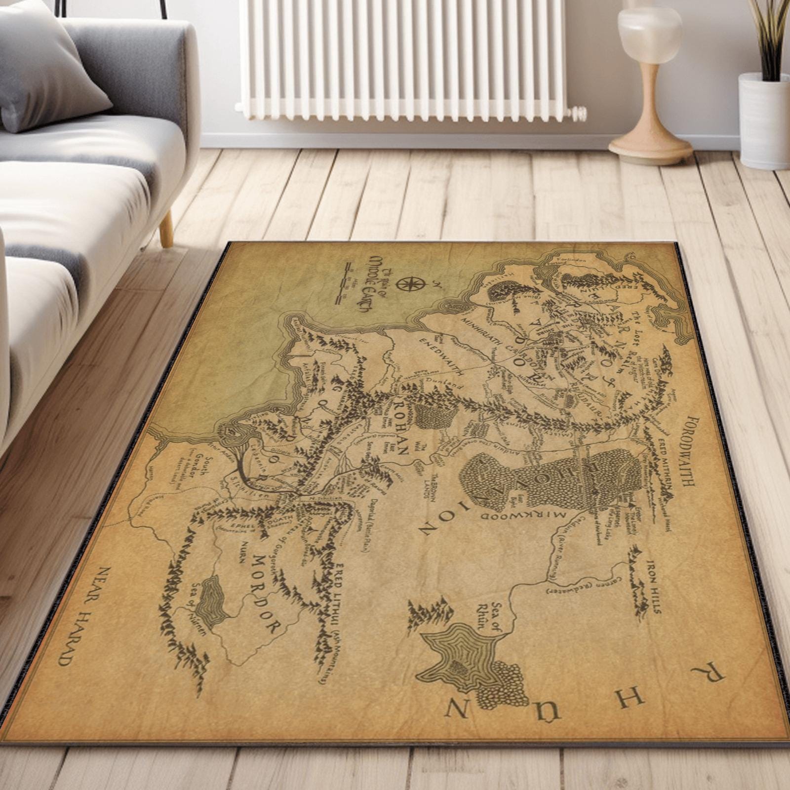 Lord of Ring, Earth Map, Earth Map Rugs, Map, Retro Map Rug, Map Rugs ...