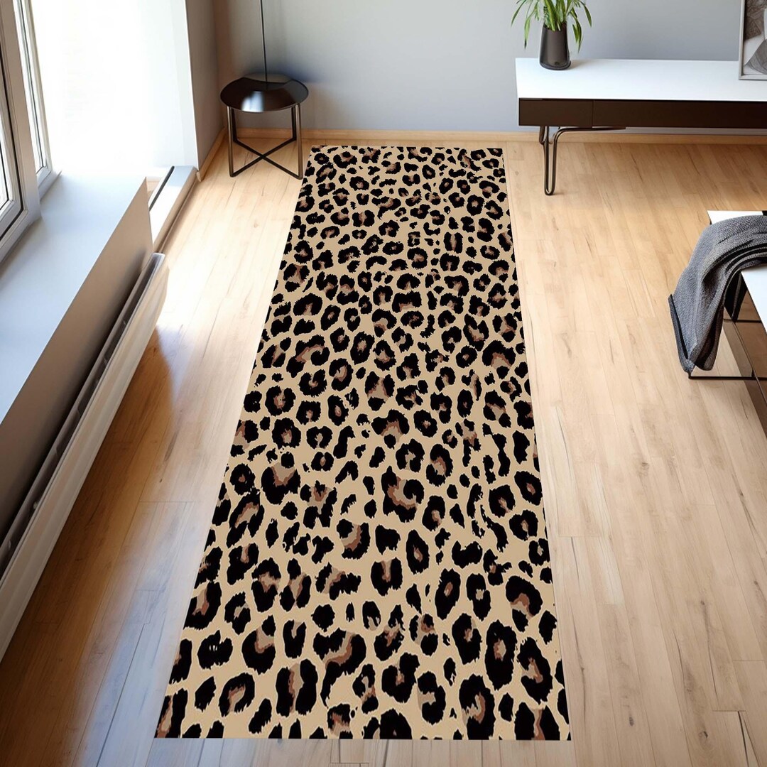Runner Rug, Leopar Rug, Leopard Pattern Rug, Kitchen Rug, Panther ...