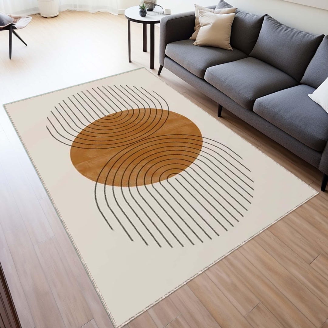 Mid Century Modern, Scandinavian Rug, Machine Washable Rug, Ethnic ...