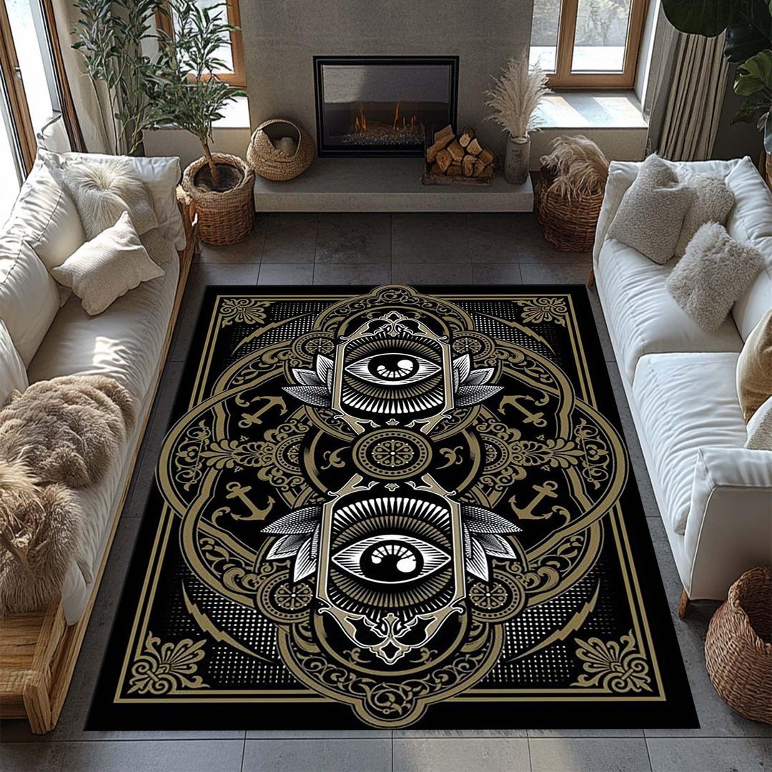 Black Rug, Turkish Rug, Gothıc Rug, Wool Rug, Bohemian Area Rug, Rustic ...