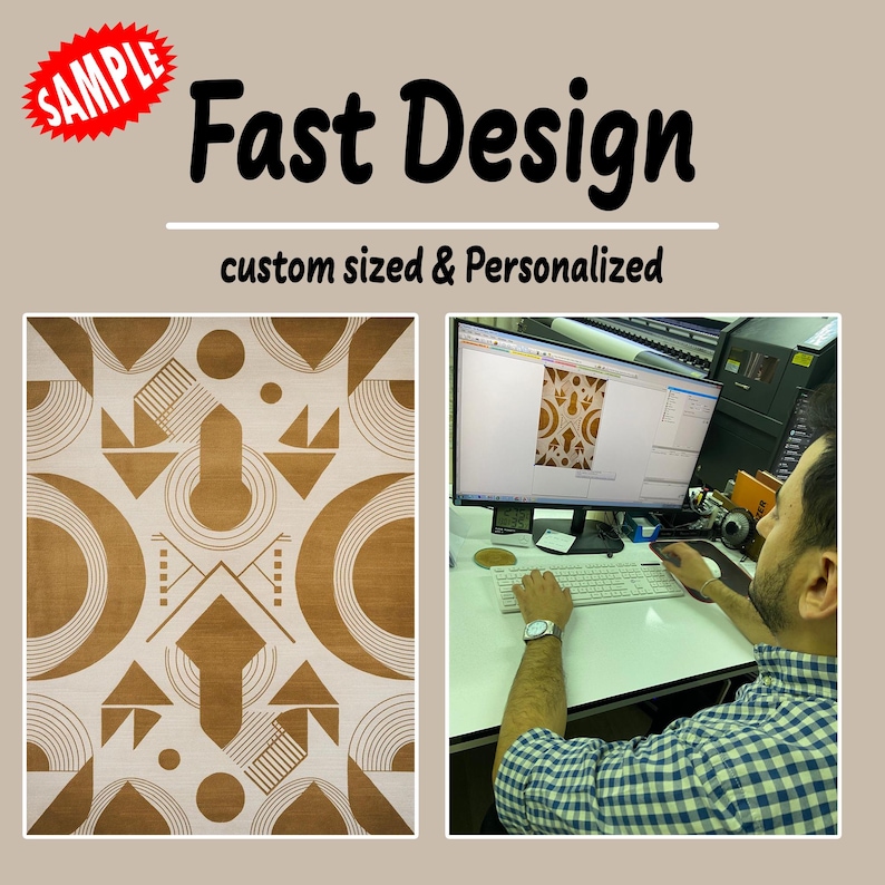 Black Rug, Modern Rug, Abstract Rug, Washable Area Rugs, Rugs for ...