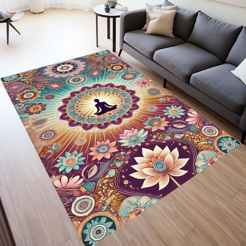 Round Yoga Mat - Etsy