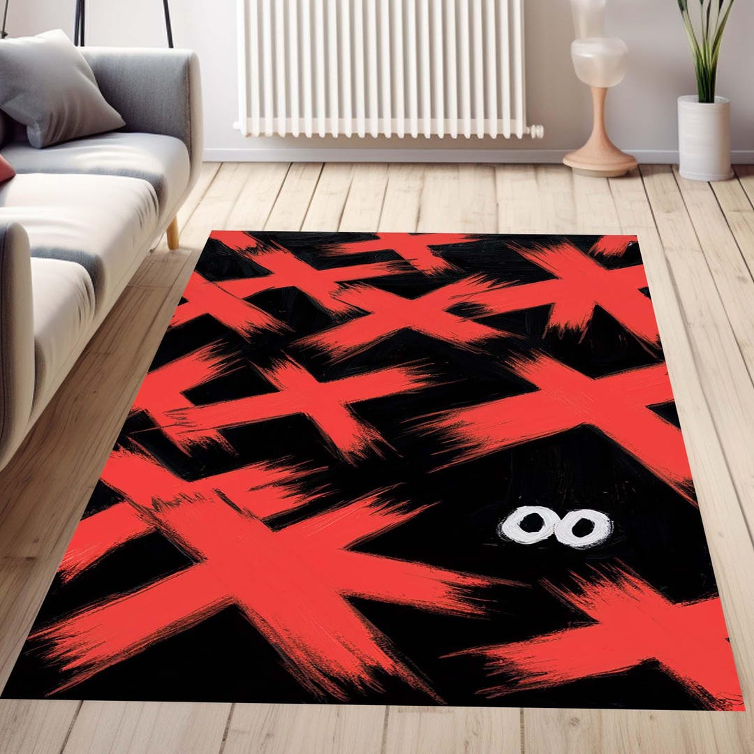 Abstract Art, Red X Pattern, Modern Decor, Wall Art, Home Decor ...