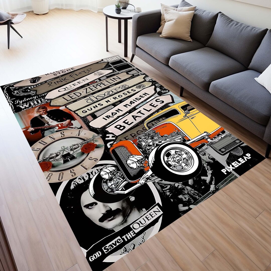 Rock Music Bands, AC DC Rug, Acdc Rugs, Music Band Rug, Heavy Metal Rug ...