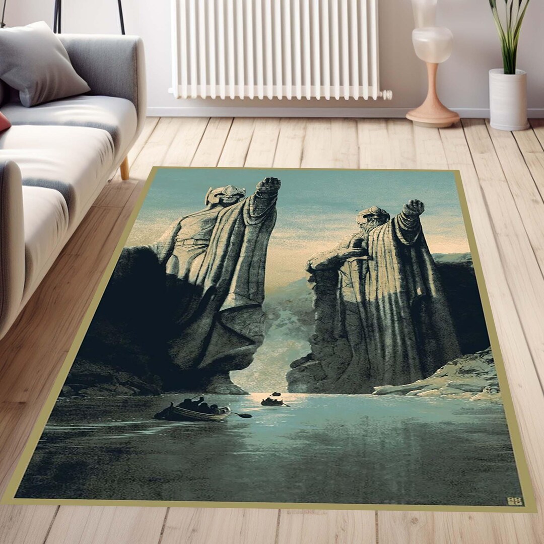 Lord of the Rings Rug, Modern Rug, Fan Rug, Colorful Rug, Home Decor ...