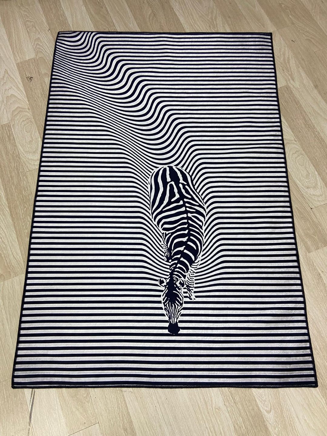 Zebra Rug, Striped Rug, Black and White Rug, Zebra Pattern Carpet ...