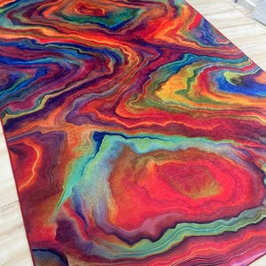 Multicolor Rug, Colorful Rug, Groovy Rug, Colorful Area Rug, Fuschia ...