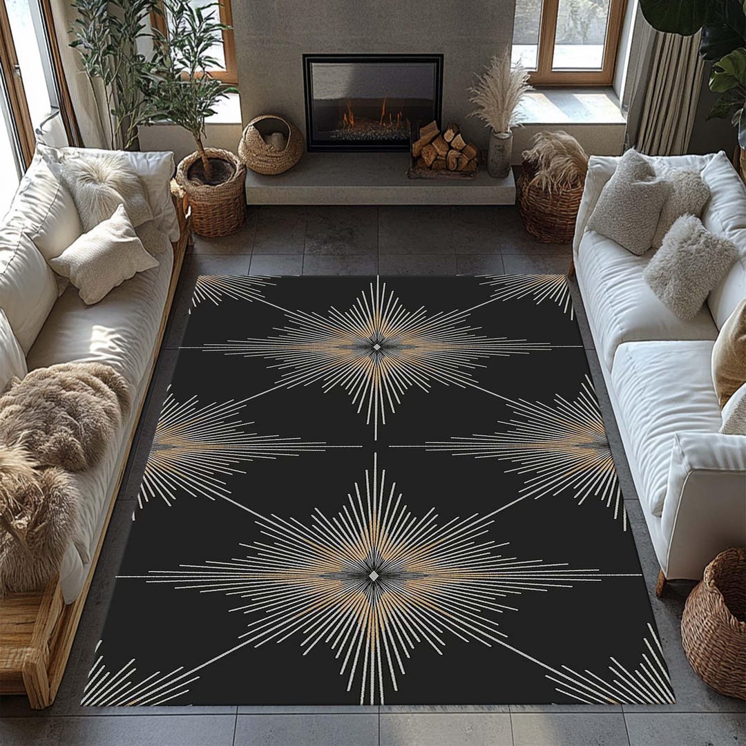 Night Sky Rug, Stars Pattern Rug, Stars Pattern Rug, Stars Rug, Star ...