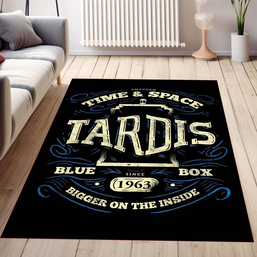 Dr Who Rug, Police Box Rug, Blue Box Rug, Doctor Who Rug, Kids Room Rug ...