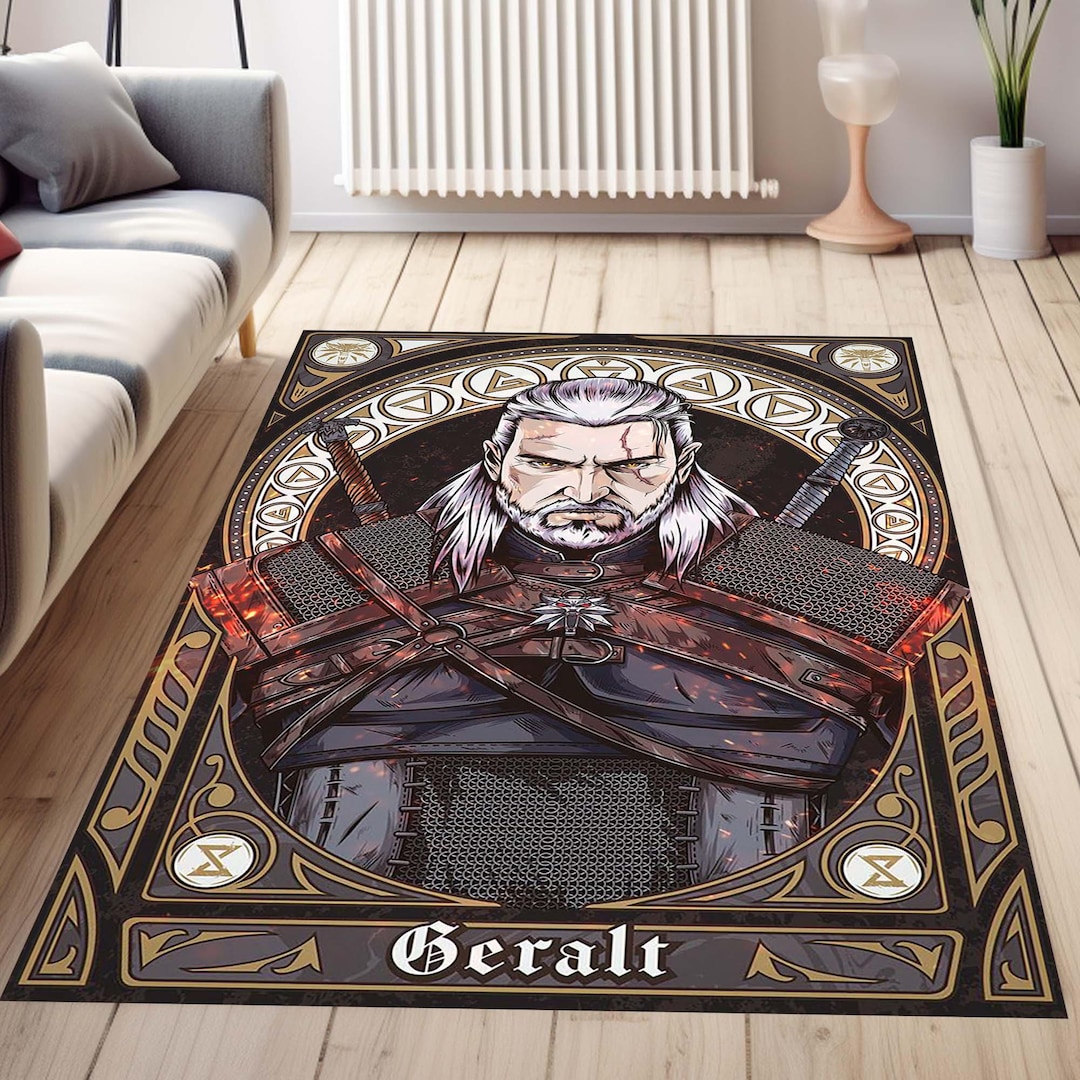 Witcher Rug, Video Game Rug, Gerald Rug, Giri Rug, Popular Game Rug ...