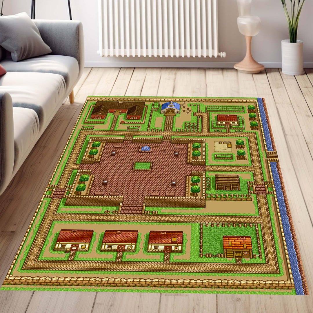 Farm Rug, Kids Room Rug, Farm Roads and Fields Vegetable Themed Nonslip ...