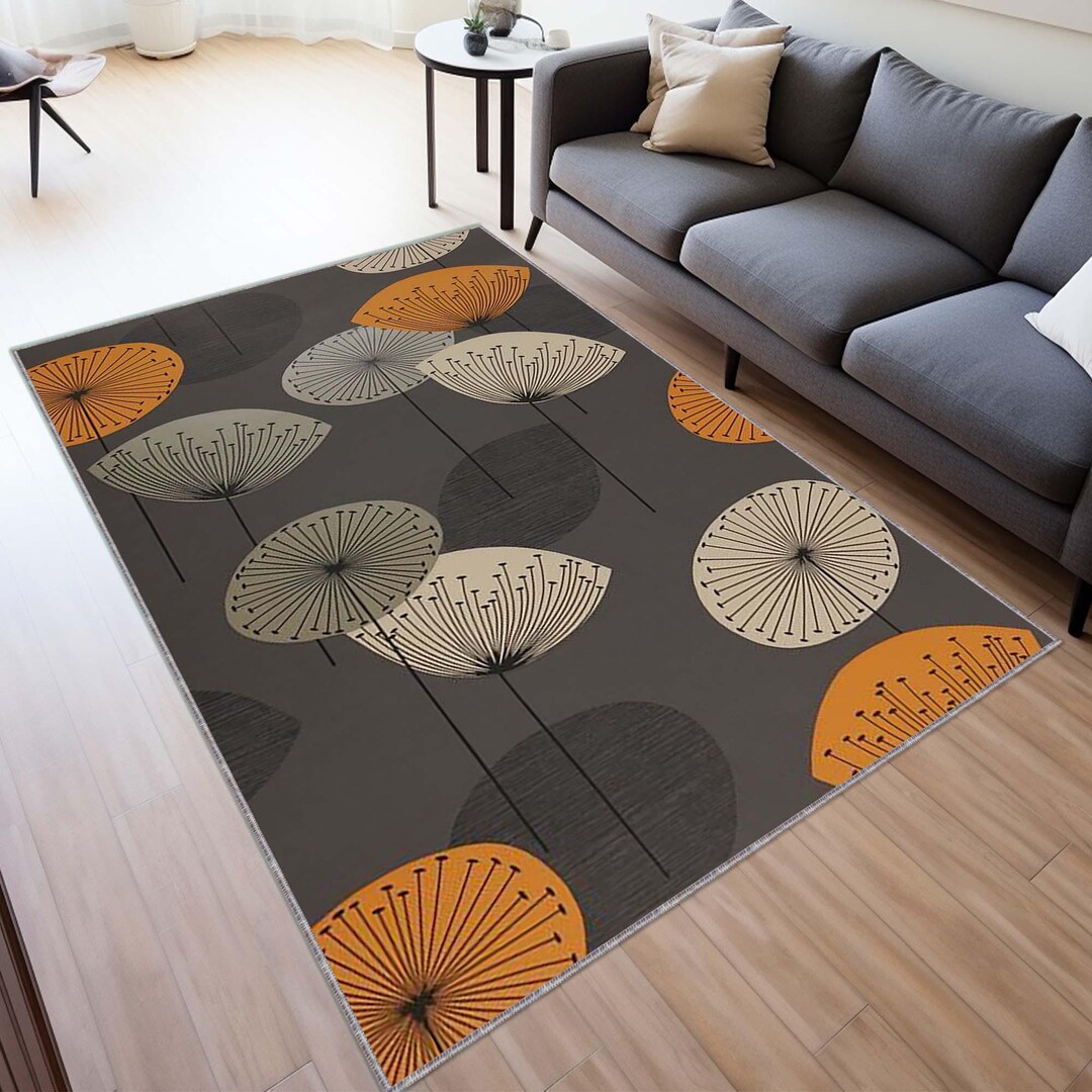 Mid Century Modern, Scandinavian Rug, Machine Washable Rug, Ethnic ...