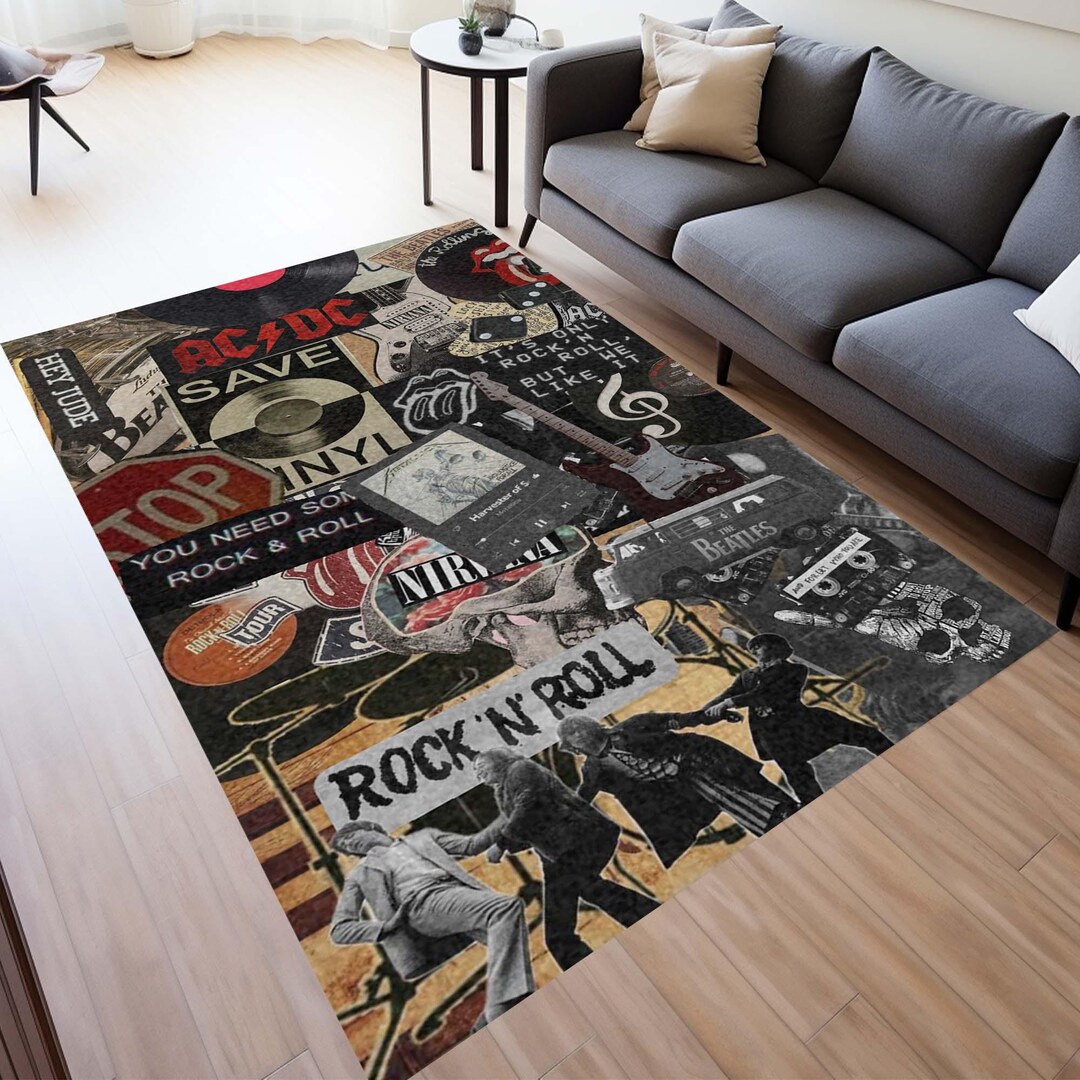 Rock Music Bands, AC DC Rug, Acdc Rugs, Music Band Rug, Heavy Metal Rug ...