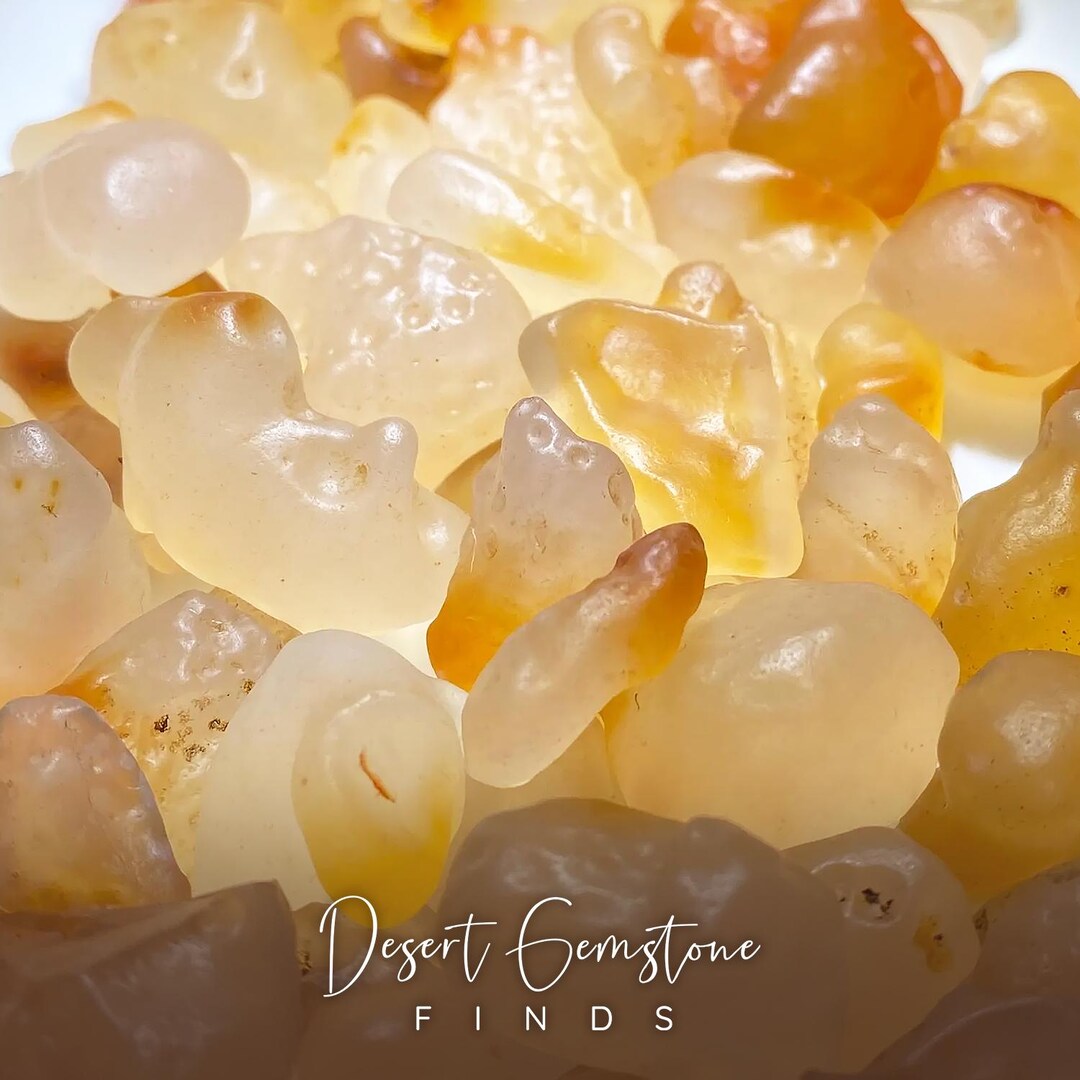 Alxa Gobi Desert Assorted Yellow Sugar Chalcedony Set – Rare Natural ...