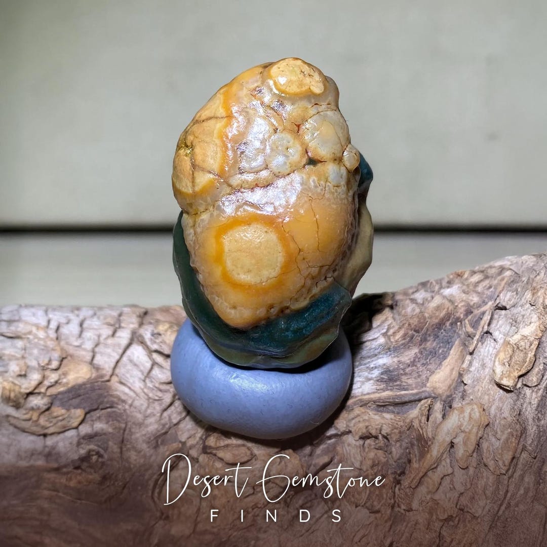 Alxa Gobi Desert Fish Roe Agate – Rare, Natural Large Yellow Agate With ...