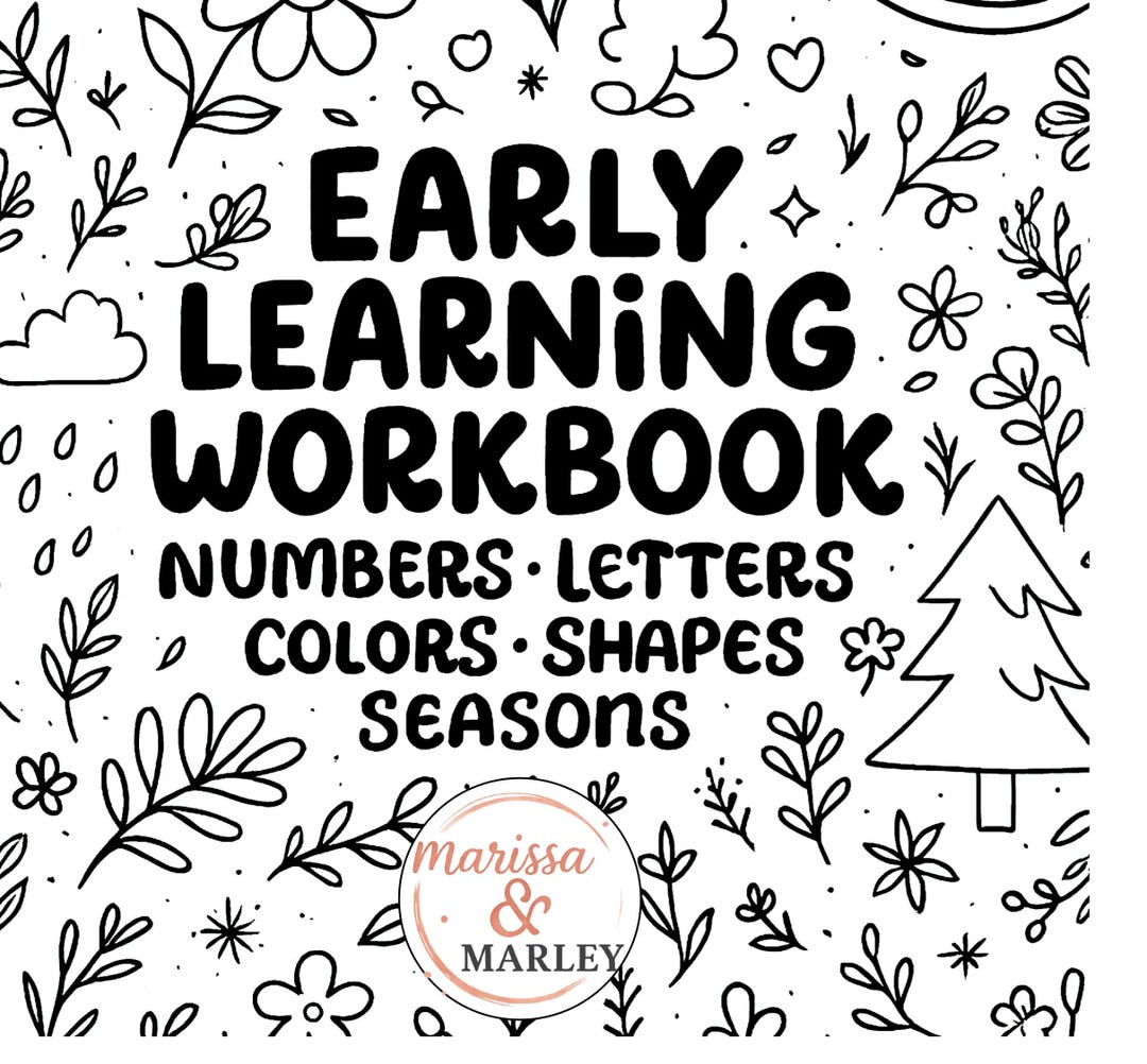 Early Learning Coloring Book: Letters, Numbers, Colors & Shapes (20 ...