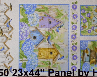 Hydrangea Panel Fabric - Etsy