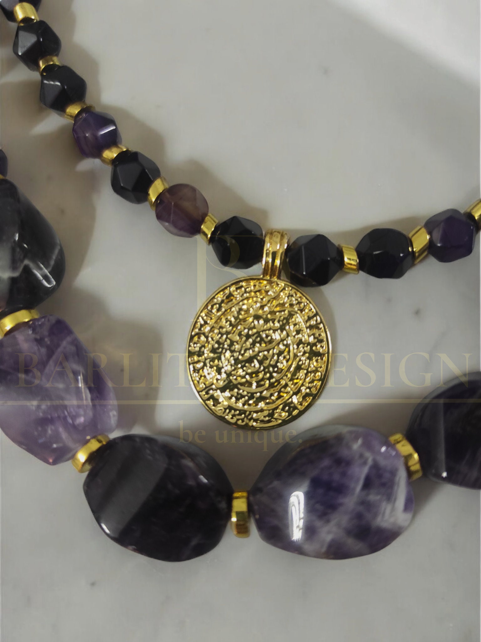 Handmade Amethyst Necklace, Purple Gemstone Jewelry, Unique Jewelery ...