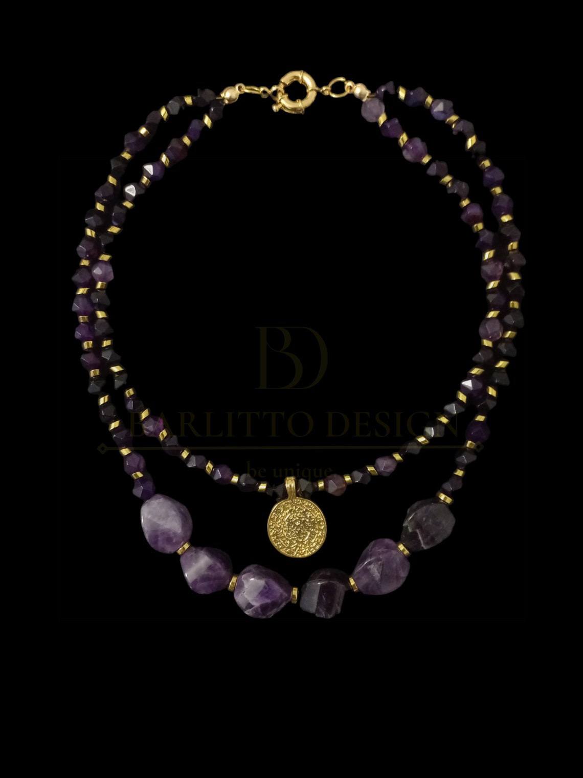 Handmade Amethyst Necklace, Purple Gemstone Jewelry, Unique Jewelery ...