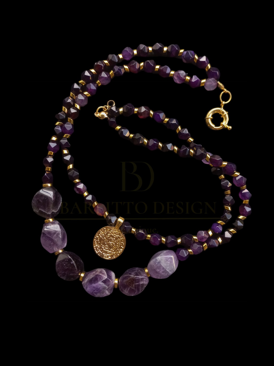 Handmade Amethyst Necklace, Purple Gemstone Jewelry, Unique Jewelery ...