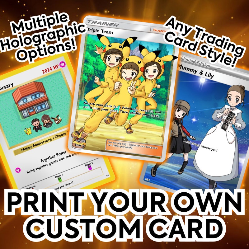 Custom Pokémons Cards - Etsy Australia