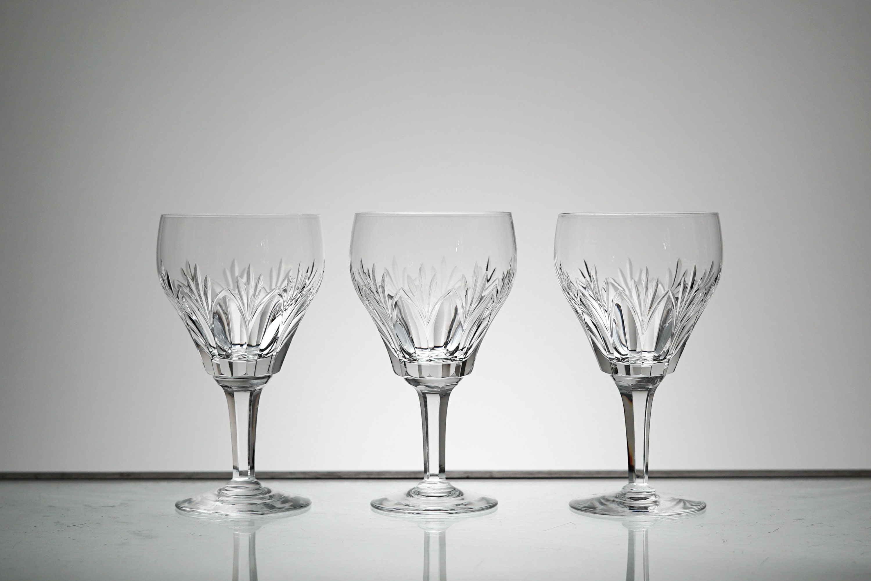 Crystal Stuart England Glass Set of 3 Vintage Wine Glasses - Etsy