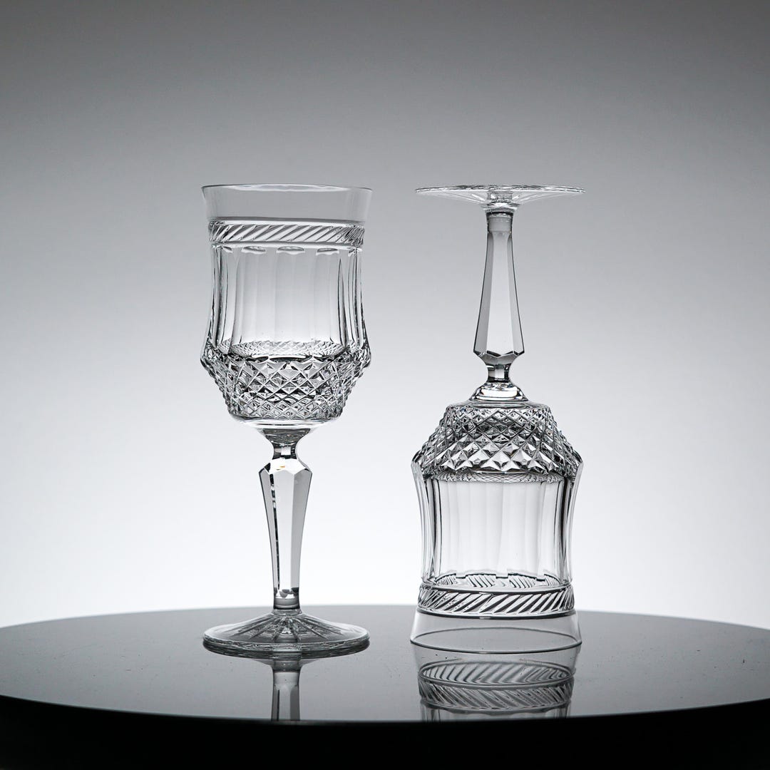 Vintage Fine Crystal Galway, Set of 2 Wine Crystal Glassware VTG ...