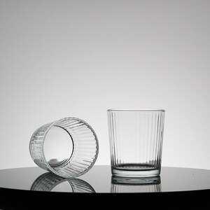 Vintage Textured Glass Set of 4, Lowball Cocktail Glasses, VTG Water ...