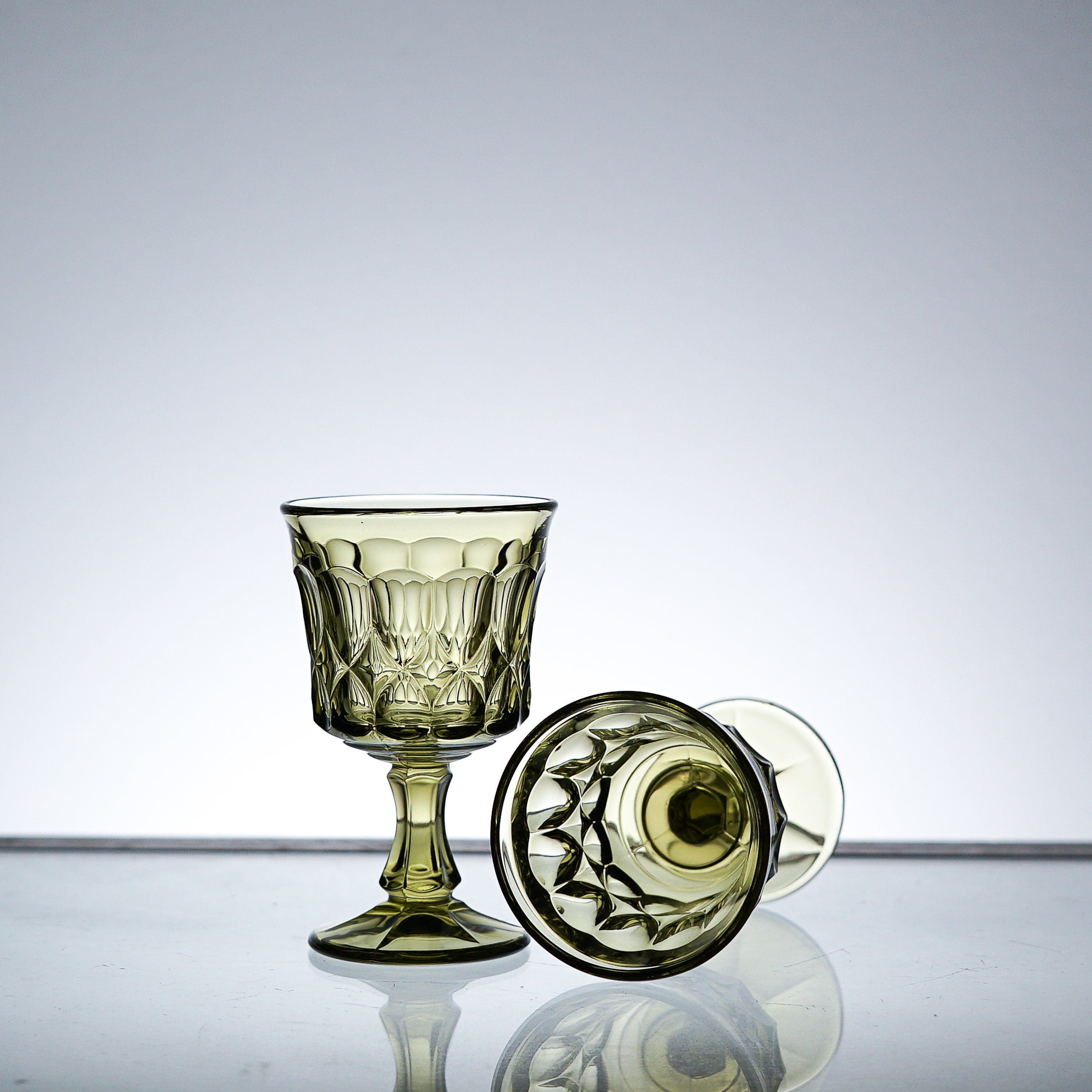 Noritake Glassware Set of 4, Vintage Cordial Glass Set, Pressed Water ...