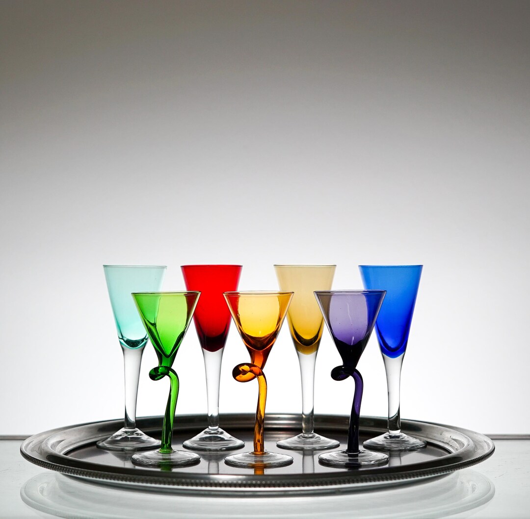 Multicolor Apéritif and Digestif Glasses / Cordial Glass / Shot Glass ...